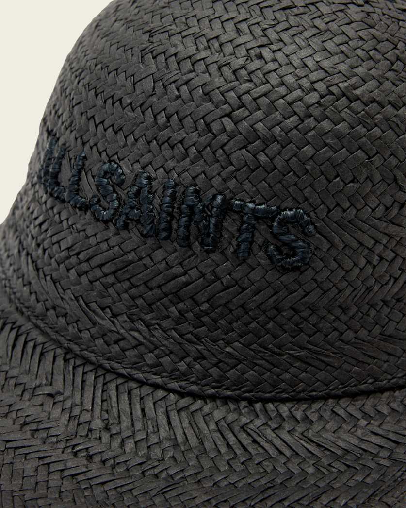 Mila Straw Baseball Cap Black | ALLSAINTS US